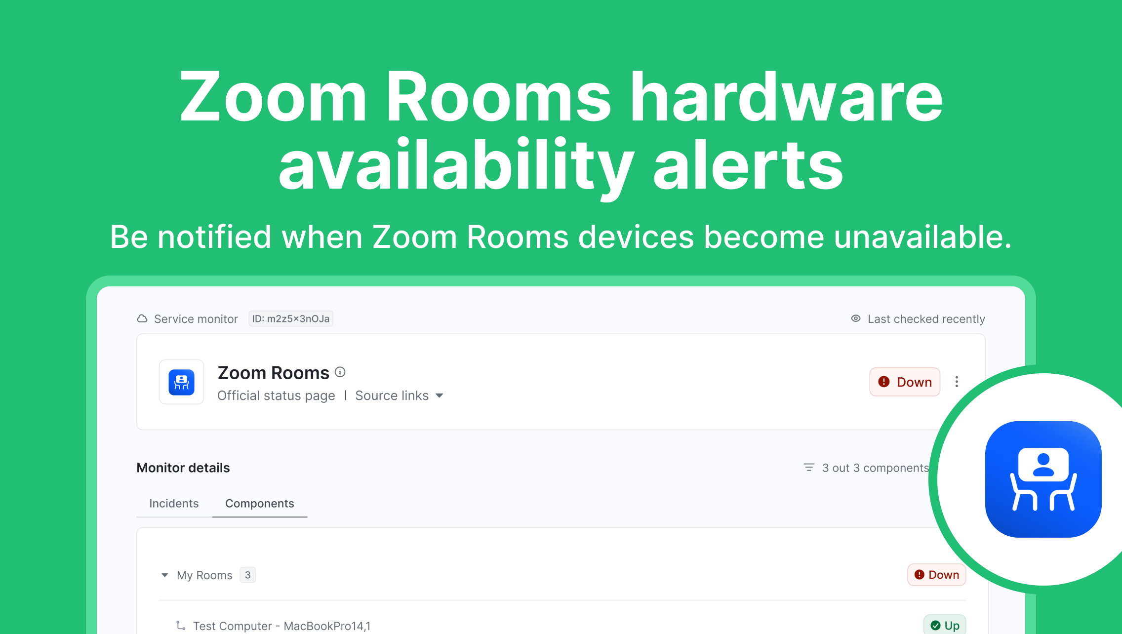 Zoom Rooms Integration | StatusGator